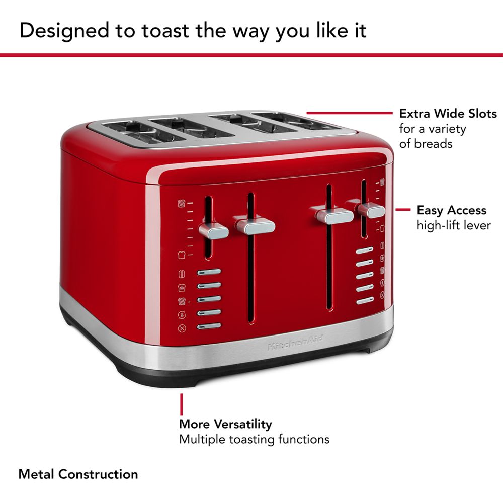 4 Slice Toaster - Empire Red | KitchenAid CA